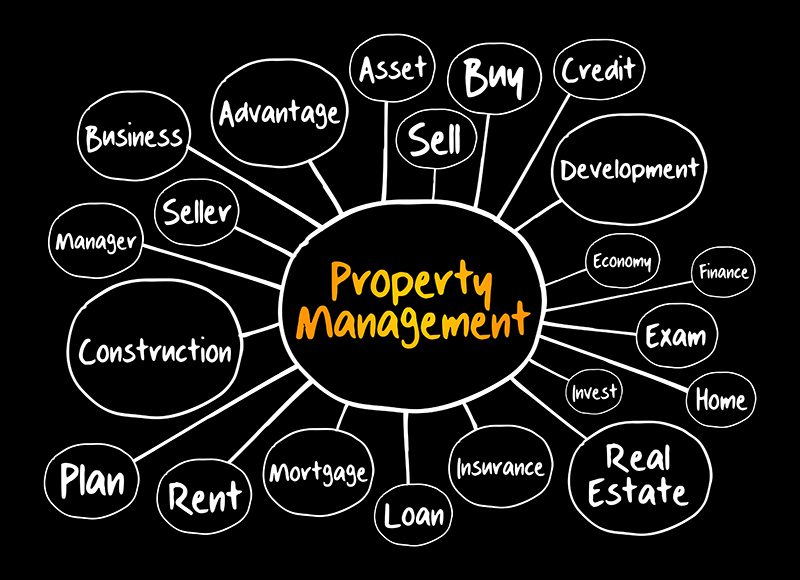 Property Management mind map, business concept for presentations - The ...